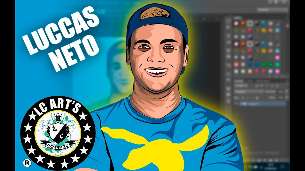 Desenhando LUCCAS NETO no Photoshop (Speed Art)- Lucas Art 2602 # ...