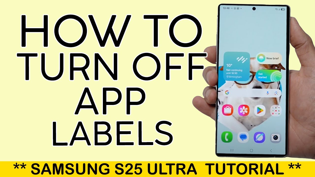 How to Turn off App Labels on Home Screen Samsung S25 Ultra 2025 - YouTube