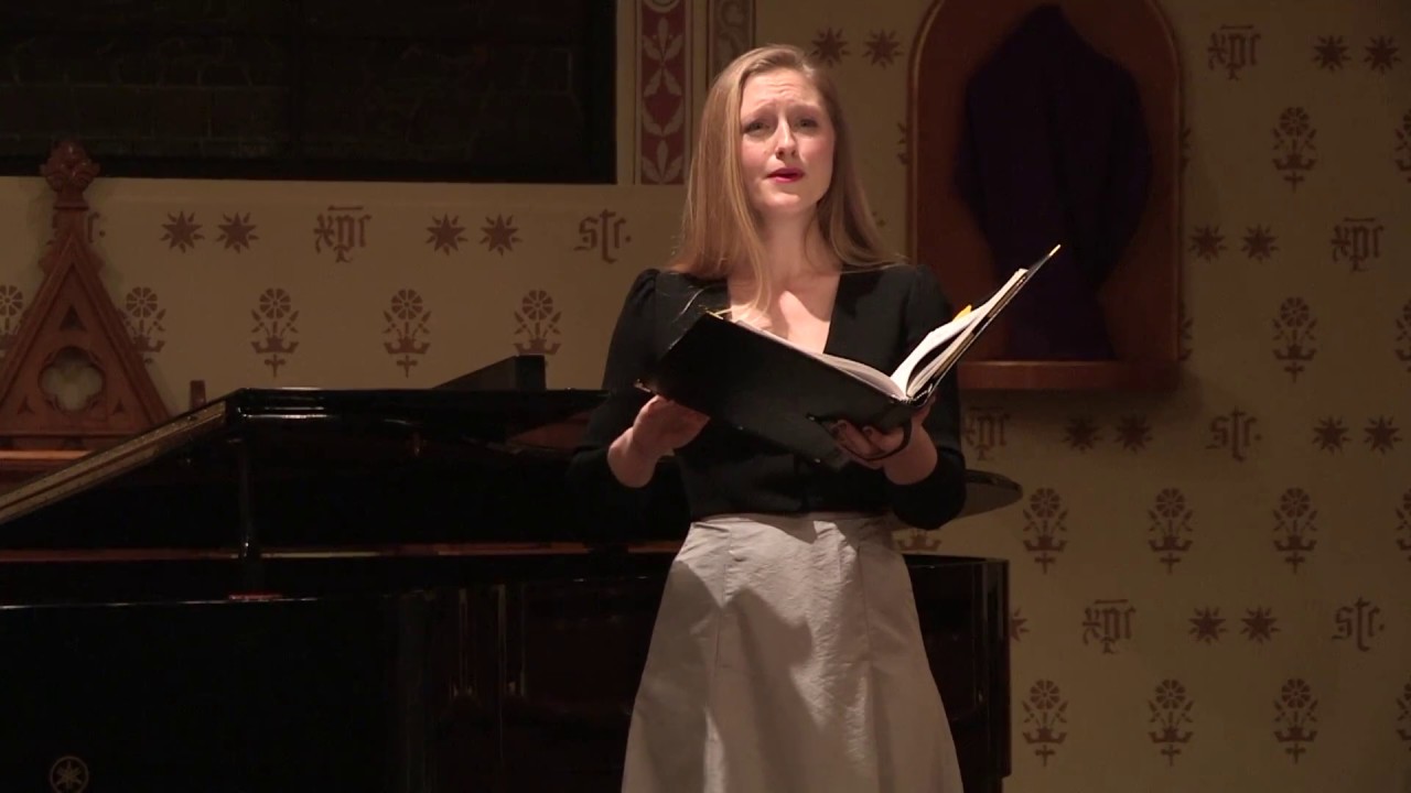 Sarah Hawkey sings The Crucifixion from Hermit Songs by Samuel Barber ...