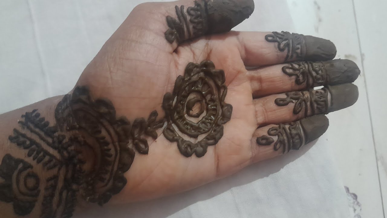 Front hand mehndi design simple arbic # beautiful eid mehndi special ...