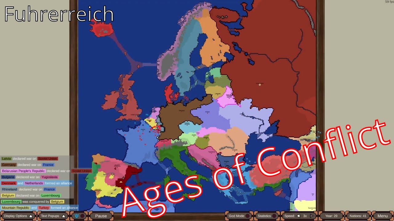 Fuhrerreich Battle Royale Timelapse | Ages of Conflict World War ...