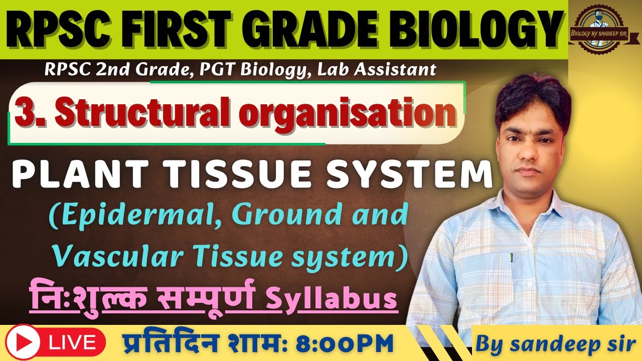 RPSC 1st Grade Biology 2025 | UNIT -III | Structural Organization in ...