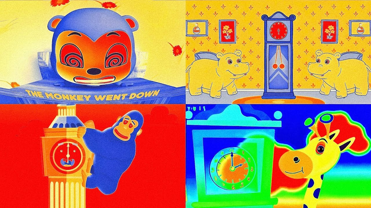 HICKORY DICKORY DOCK | VISUAL CHANGING COLORS | MIRROR EFFECT - YouTube