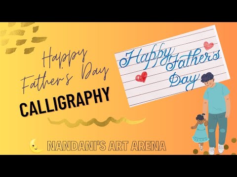 Happy Father's Day writing style | Father's day in Cursive writing ...