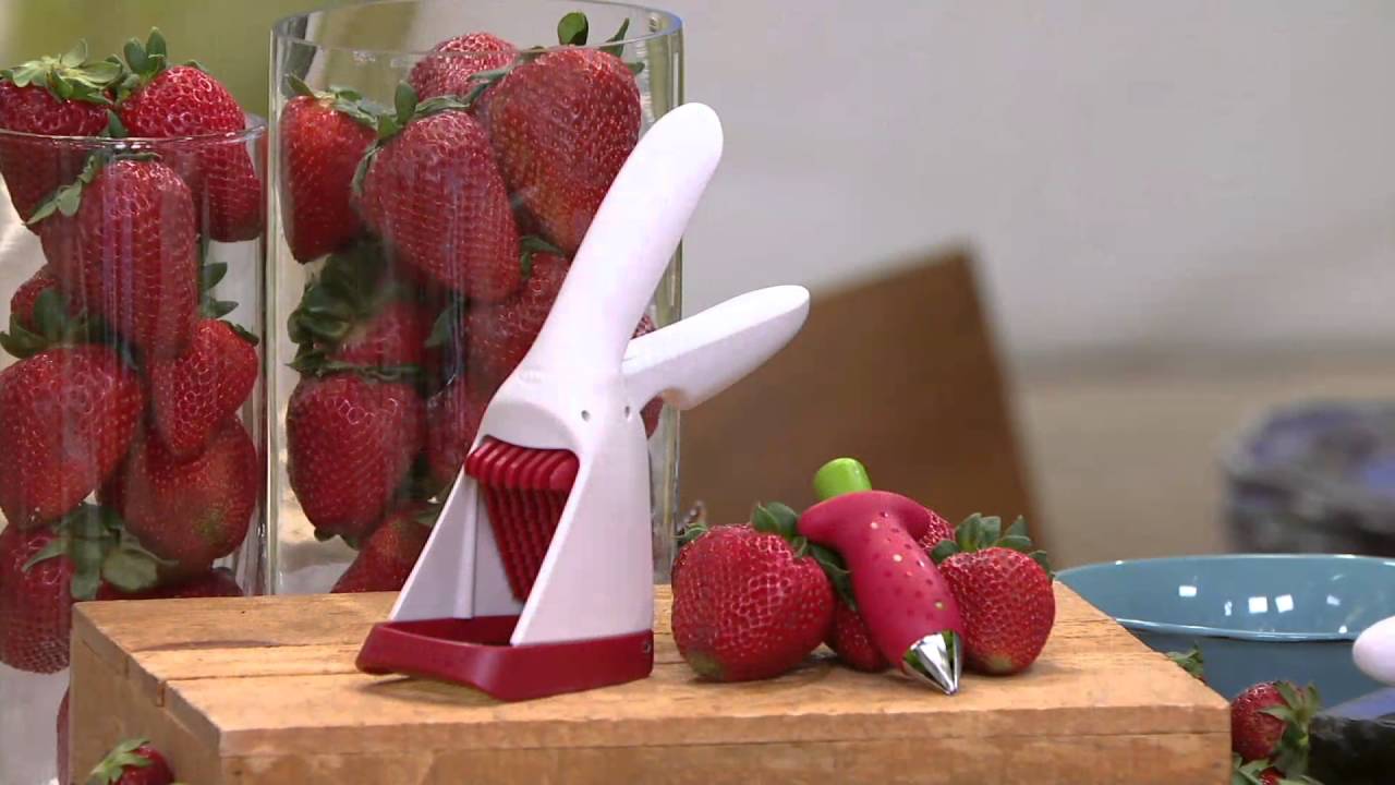 Chef'N Strawberry StemGem & Slicer Prep Set on QVC - YouTube