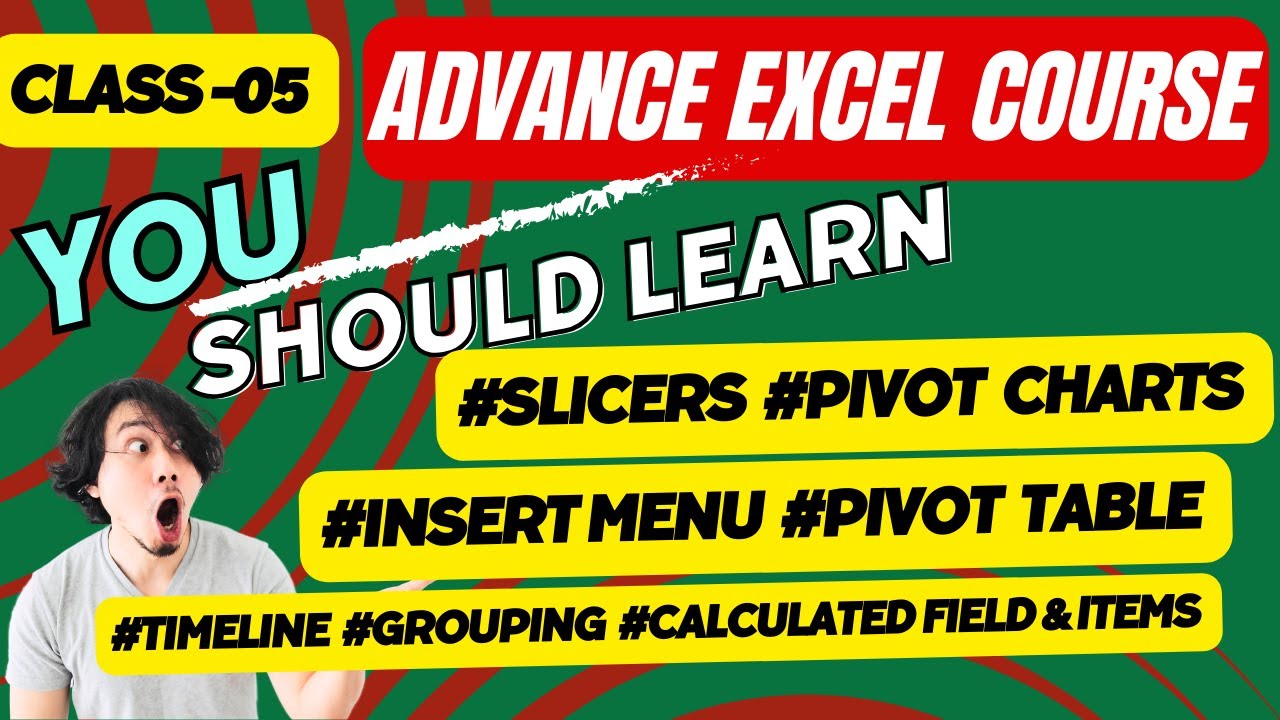 Ms Excel Beginner To Advance Episode 5 Insert And Pivot Table Excel Slicers Pivottable