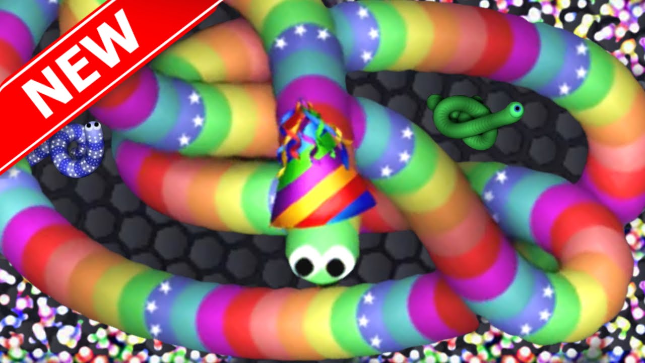 NEW Party Hat Skin - Multi-Coloured Rainbow Skin On Slither.io ...