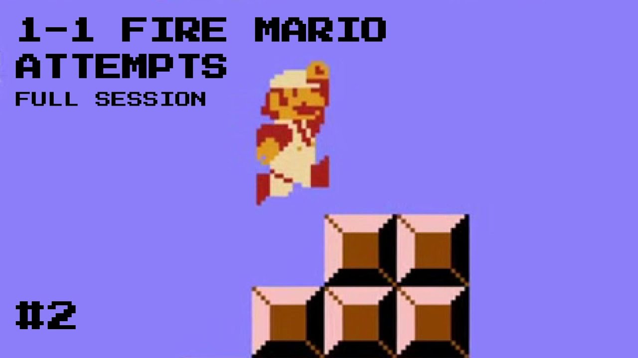SMB1 (Category Extensions) 1-1 Fire Mario Attempts (Full Session) #2 ...
