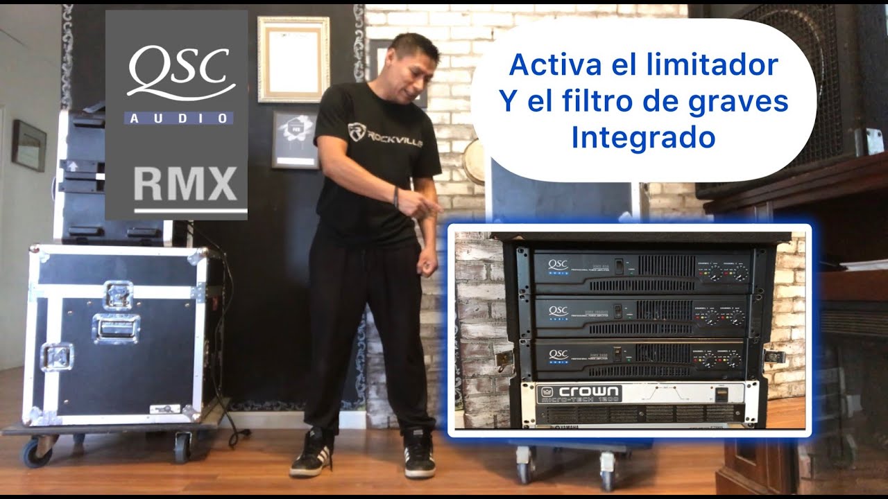 como configurar el limitador y el filtro de graves en el amplificador QSC RMX/Clip limiter-LF ...