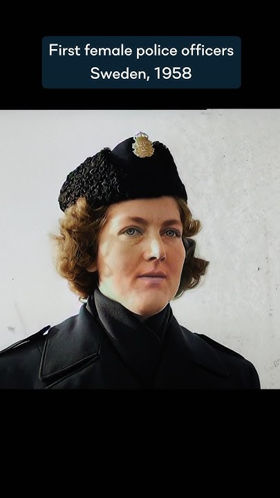 The FIRST female police officers in Sweden!🤩 Colorized and upscaled ...