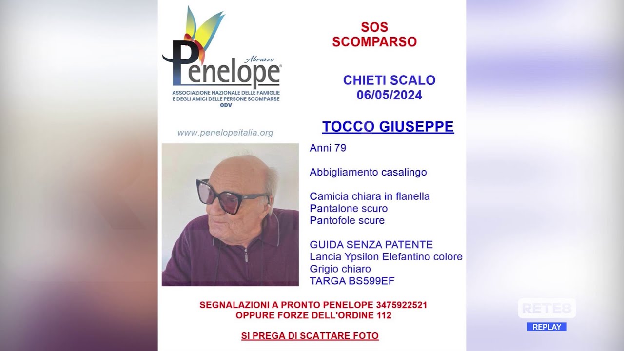 Chieti - Ritrovato in buona salute Giuseppe Tocco - YouTube