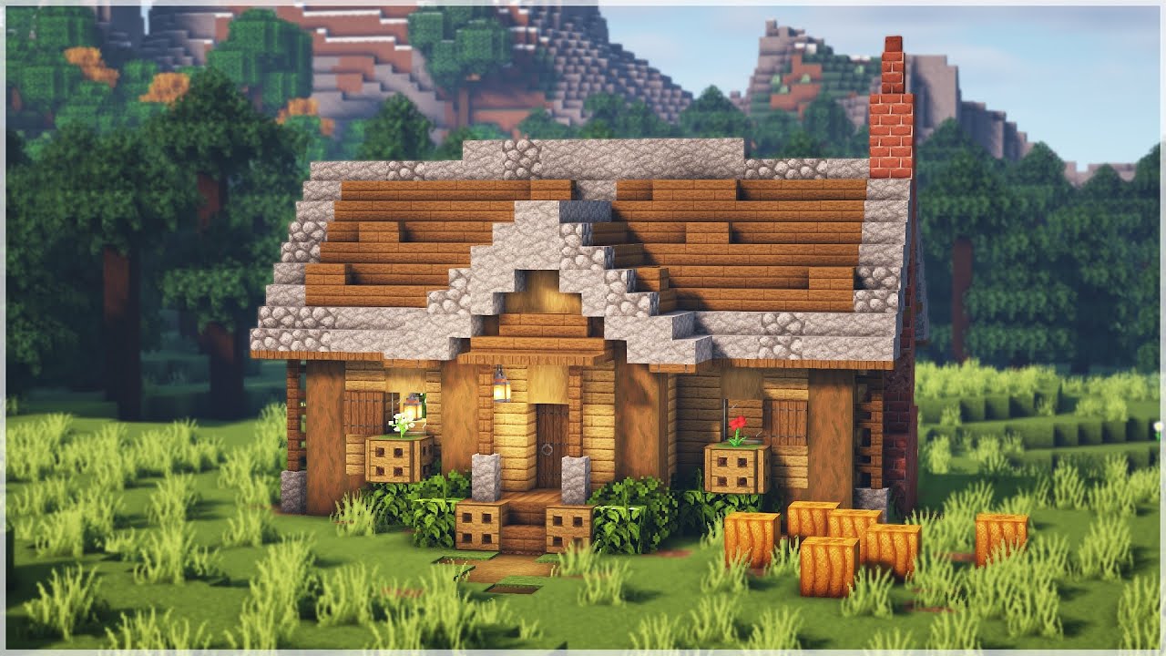 Minecraft: How to Build a Simple Wooden House | Survival House Tutorial ...