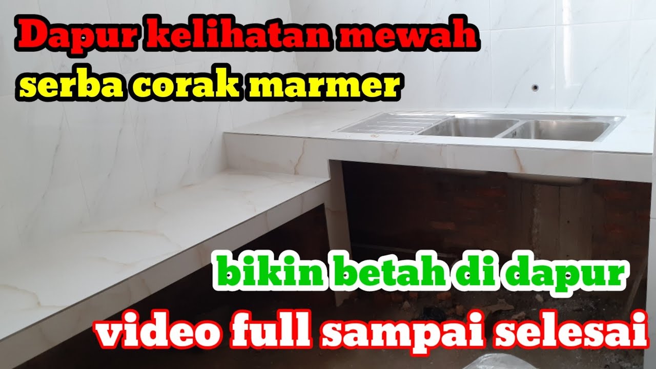 CARA PEMASANGAN GRANIT MEJA DAPUR /CUCIAN PIRING . LEBAR 68 CM - YouTube