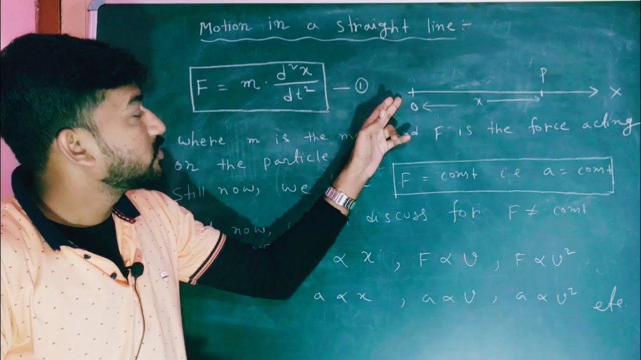 Lec. 20.Dynamics(motion under variable force) - YouTube
