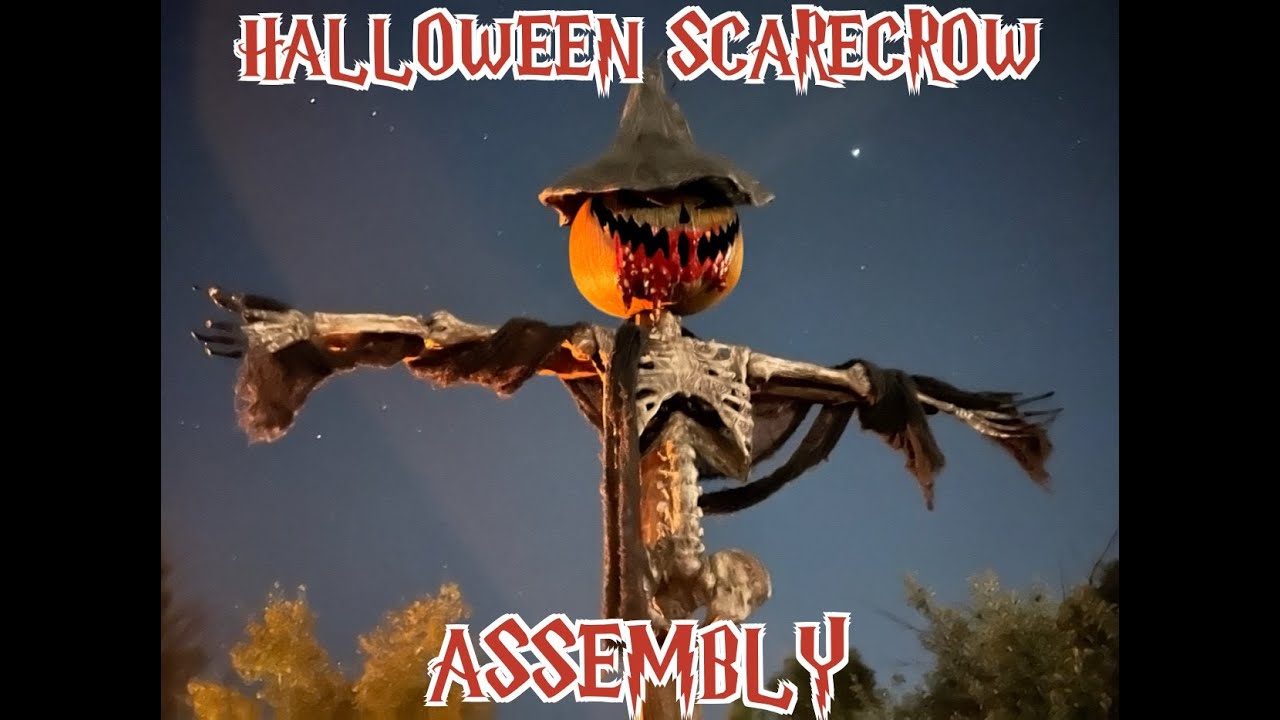 Halloween Yard haunt scarecrow assembly. - YouTube