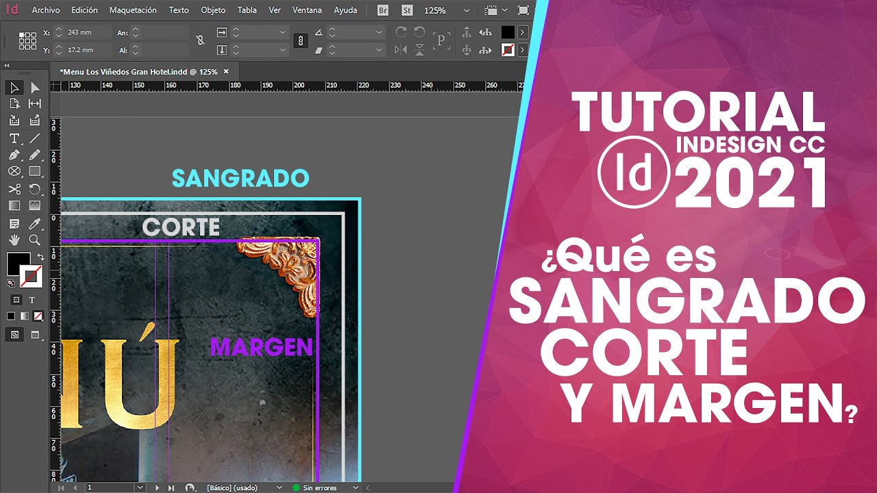 ¡Que es el Sangrado, margen y corte | 🚧Adobe InDesign CC - YouTube