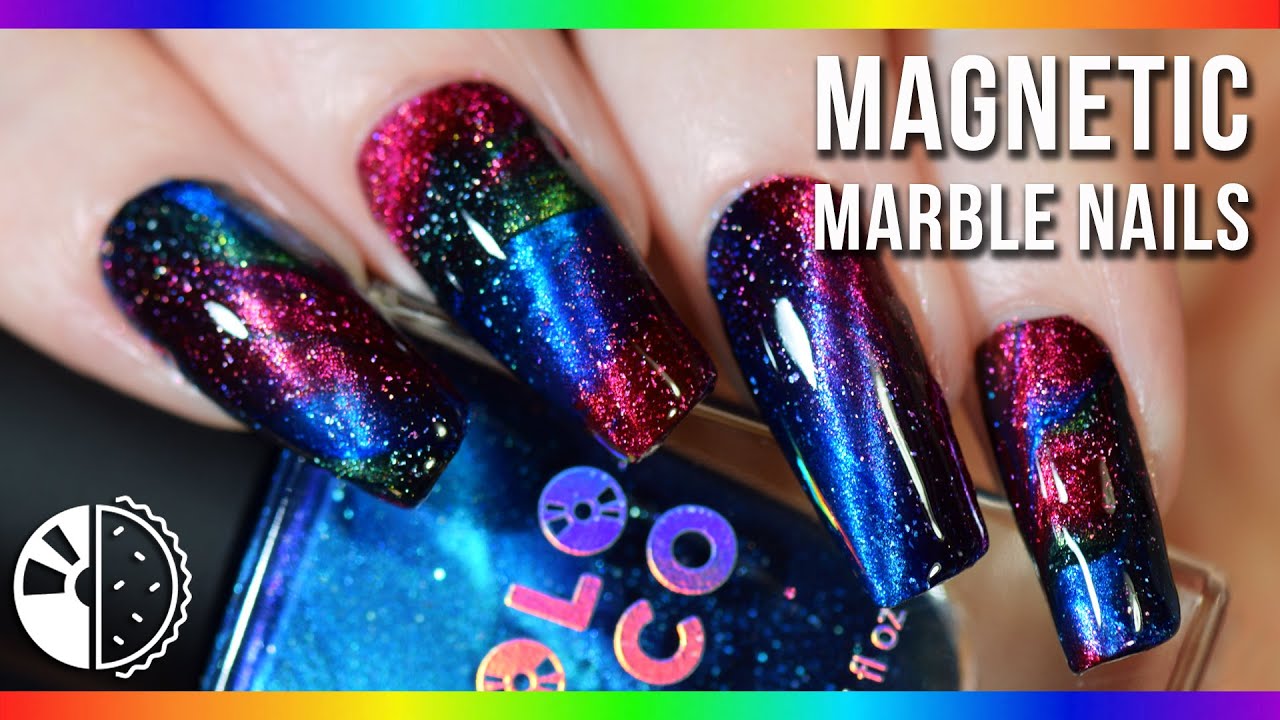 Magnetic Marble Nail Art🧲💅 - YouTube