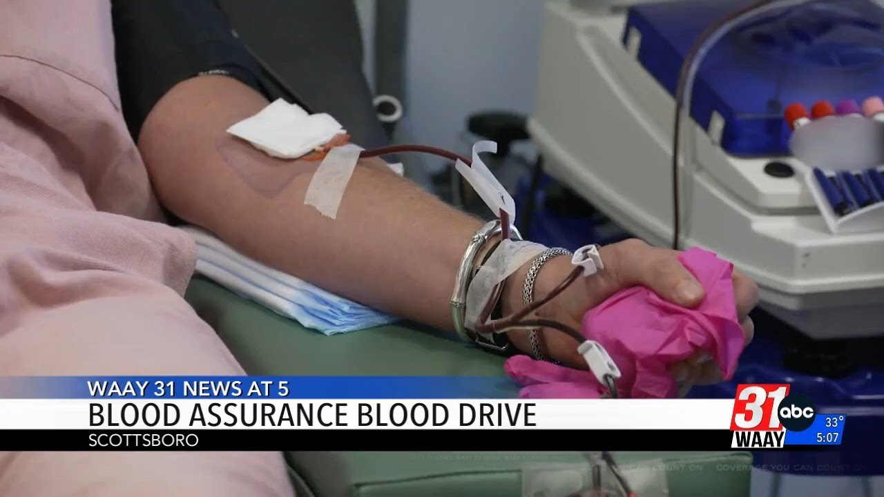 Blood Assurance holds blood drive in Scottsboro - YouTube