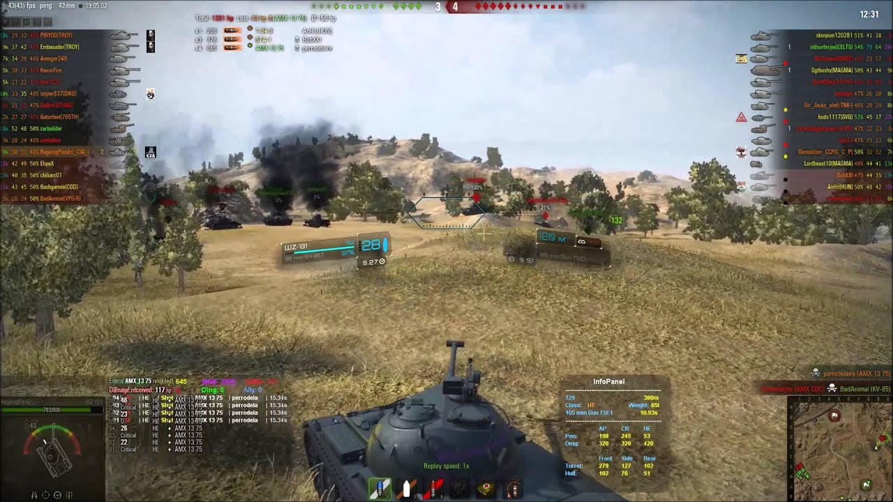 World Of Tanks Wz 131 heartbreak 20k match WN8 - YouTube