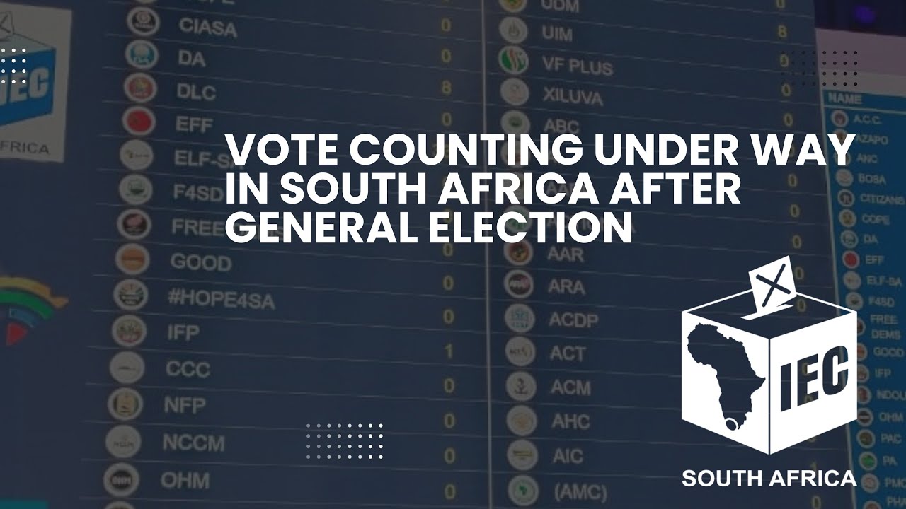 Vote counting under way in South Africa after election - YouTube