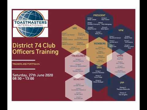 Club officer training of Toastmasters - YouTube