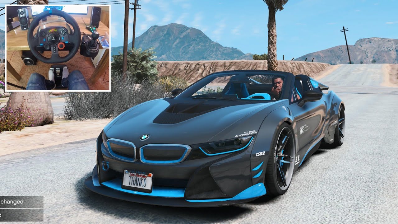 GTA V - BMW I8 Liberty Walk Roadster | Logitech G29 WHEEL - YouTube
