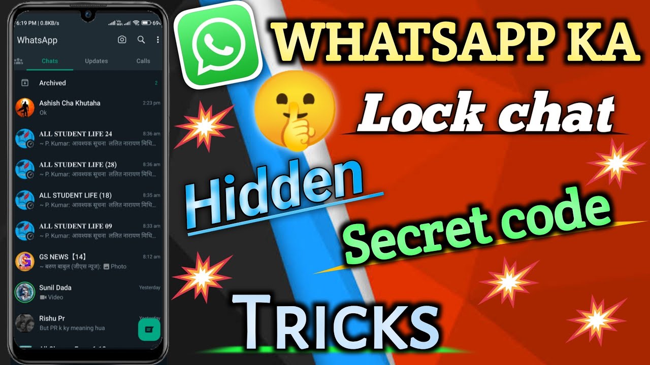 whatsapp chat lock hidden secrets code tricks #ytshorts #tipsbyvicky ...