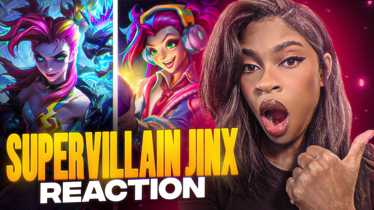 I react to the EXCLUSIVE Supervillain Jinx Wild Rift Skin - YouTube