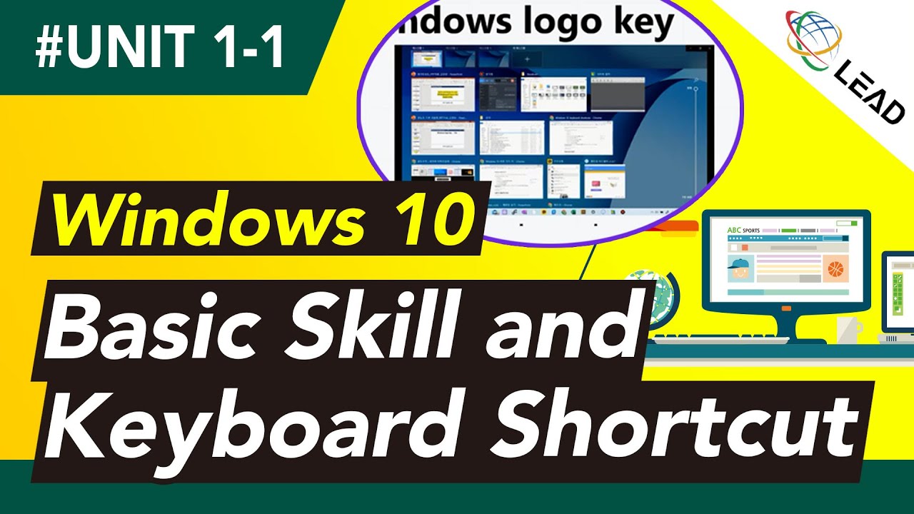 [Eng sub 1-1-1] Windows 10 Basic Skill and Keyboard Shortcut - YouTube