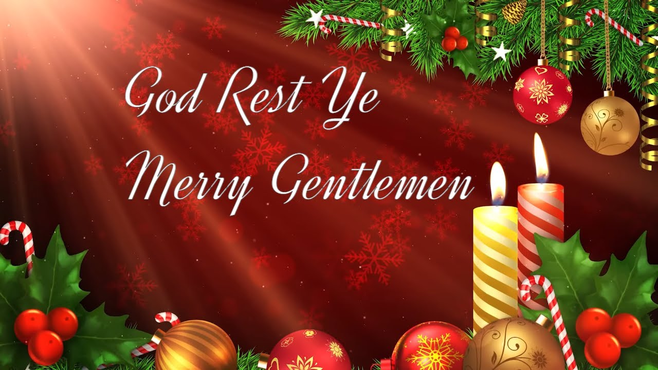 God Rest Ye Merry Gentlemen Instrumental 😇 Harp 😇 Relaxing Christmas ...
