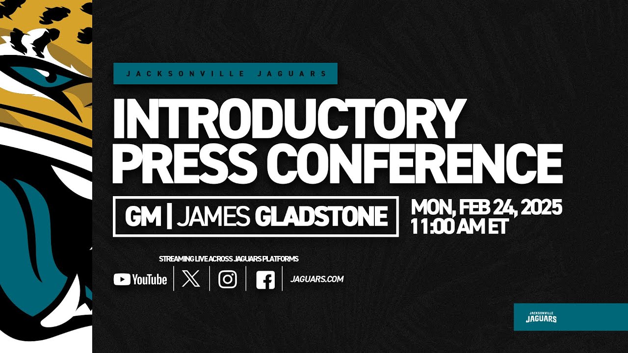 FULL STREAM: Jaguars GM James Gladstone Introductory Press Conference ...