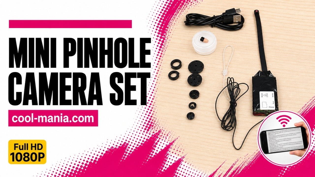 Pinhole camera mini WiFi P2P Full HD camera 8mm - focus on text HOW TO ...