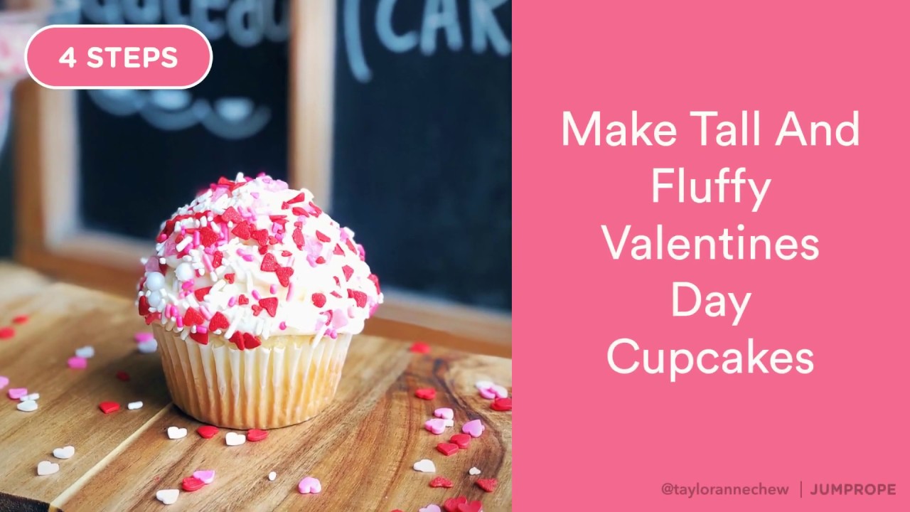 Decorate Tall and Fluffy Valentine’s Day Cupcakes! - YouTube