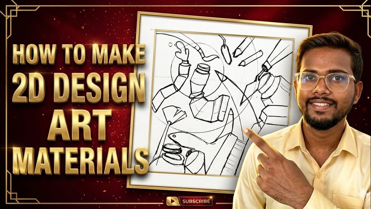 How to make 2D Design | 2d design Art materials| Elementary ...