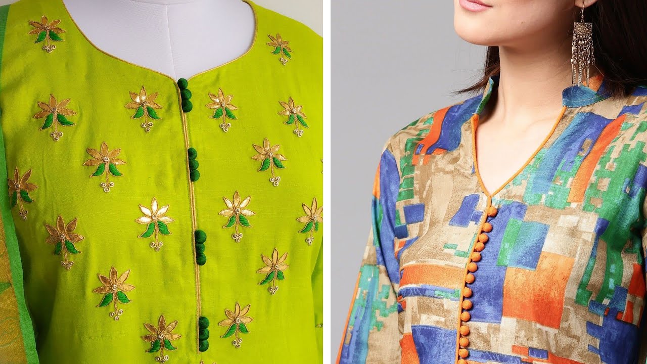 Fresh Potli neck designs for kurtis and kameez suits - YouTube