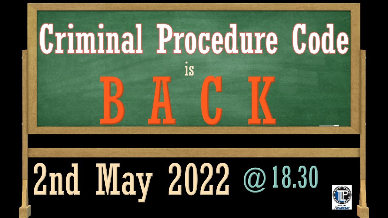 What is CrPC? and How to read it? I Introductory Lecture #tlpacademy ...