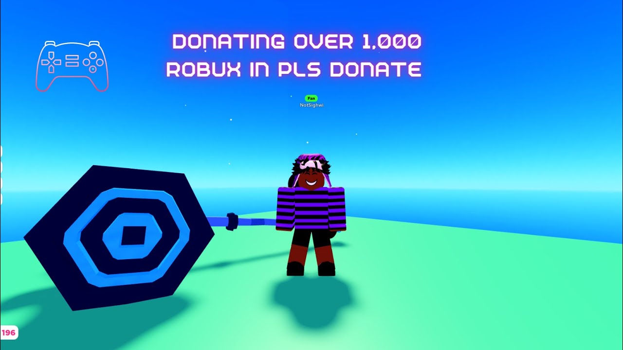 Donating over 1,000 robux in Roblox Pls Donate Series - YouTube