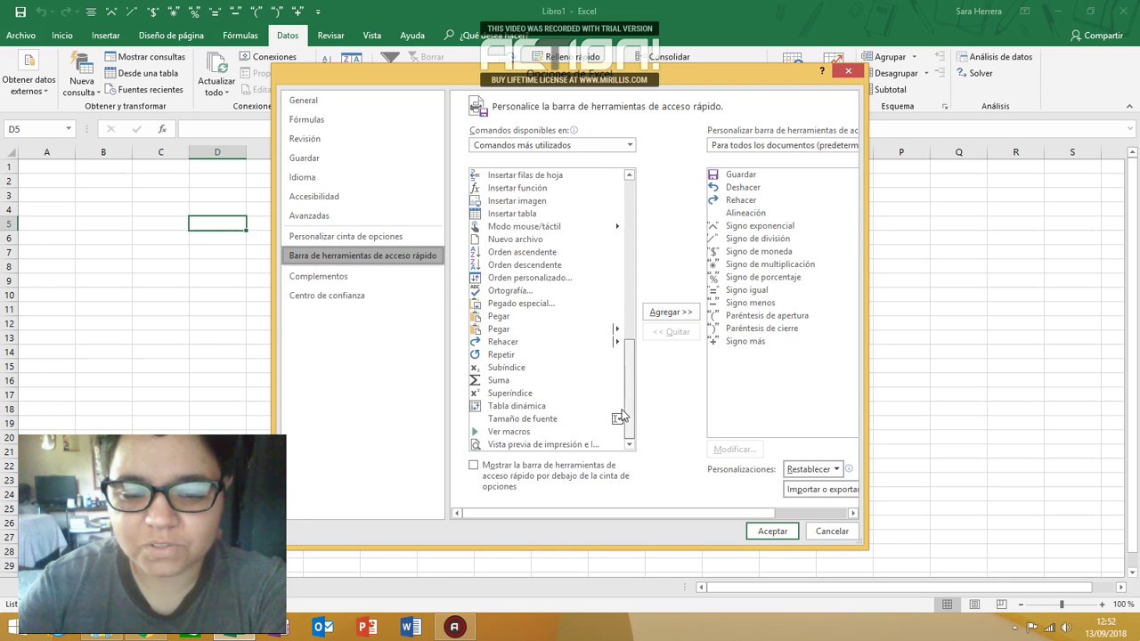 EXCEL 2016-ACTIVAR ANALISIS DE DATOS Y BARRA DE SIGNOS - YouTube