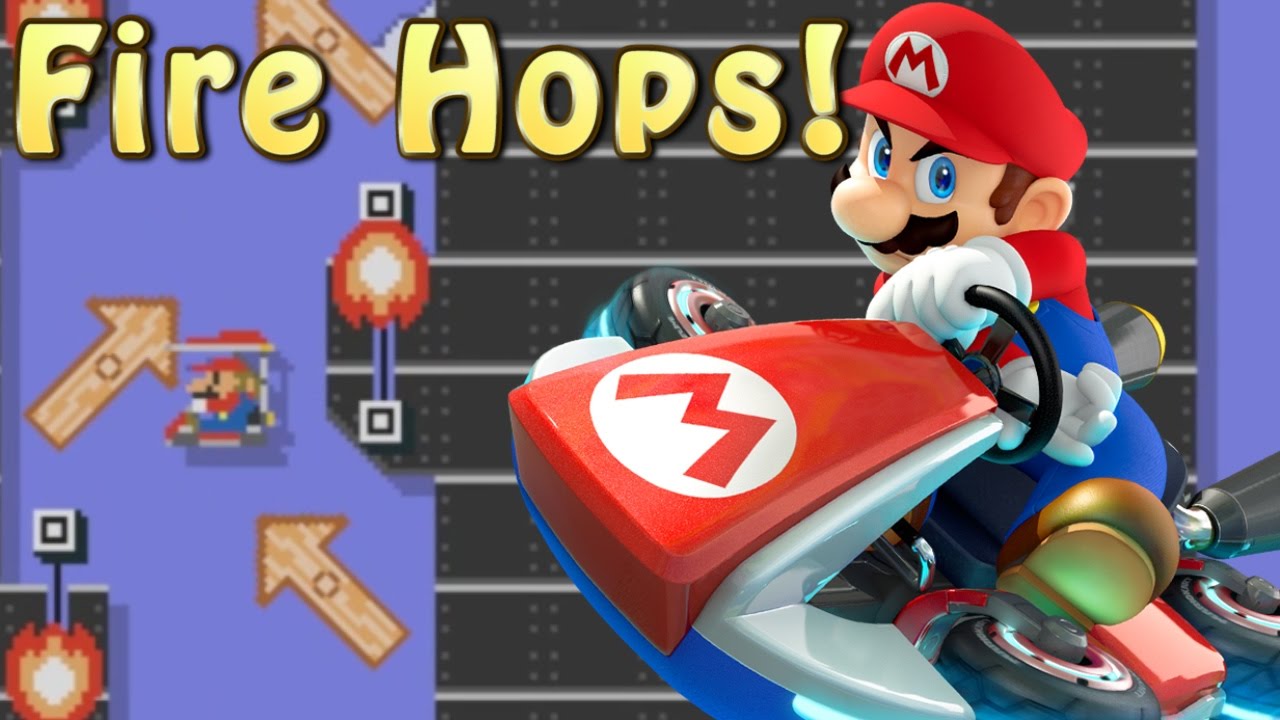 Super Mario Maker Level Showcase - Mario Kart Fire Hop, Demon Slide ...