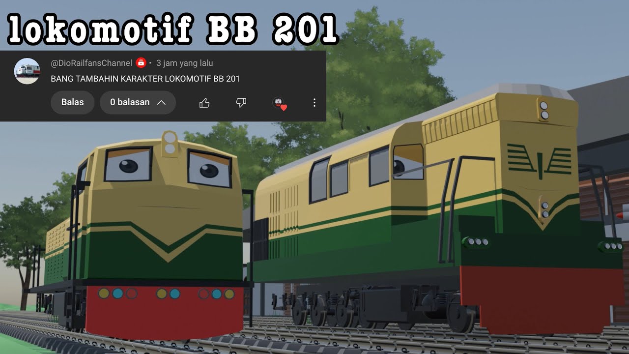 LOKOMOTIF BB201 ANIMASI KERETA API - YouTube