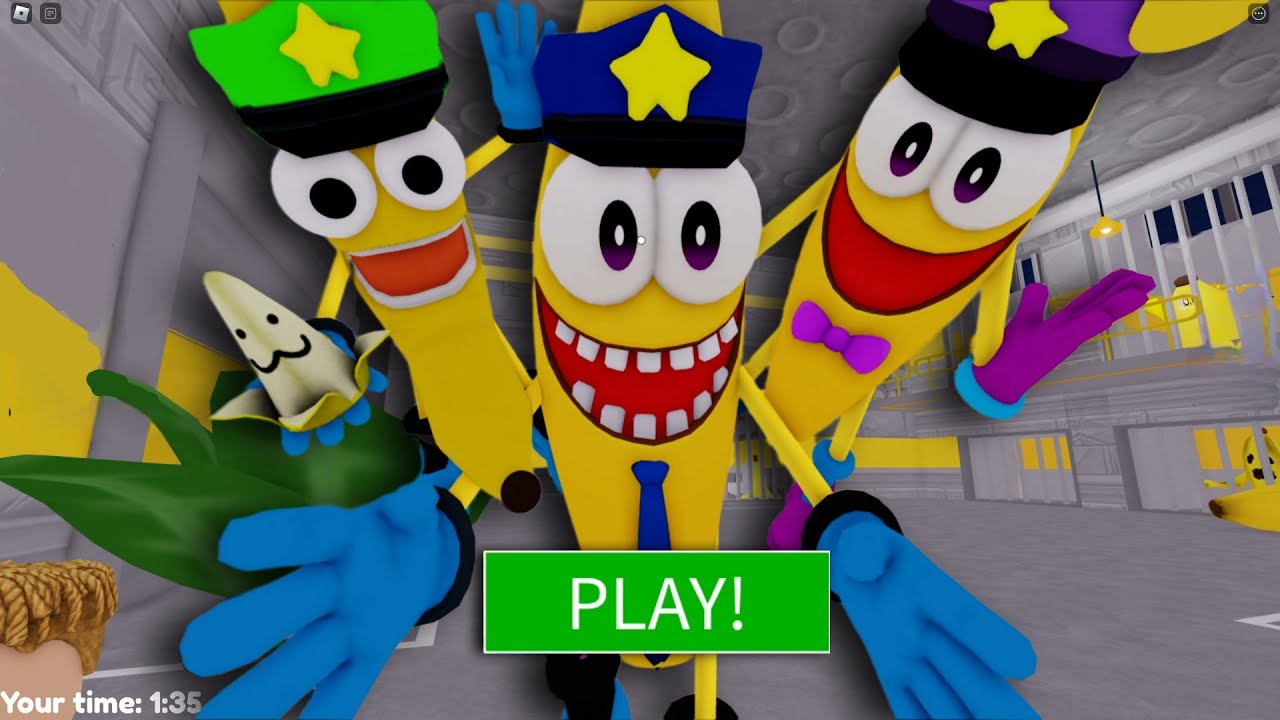 BANANA POLICE FAMILY PRISON RUN ESCAPE! (Obby) ROBLOX - YouTube