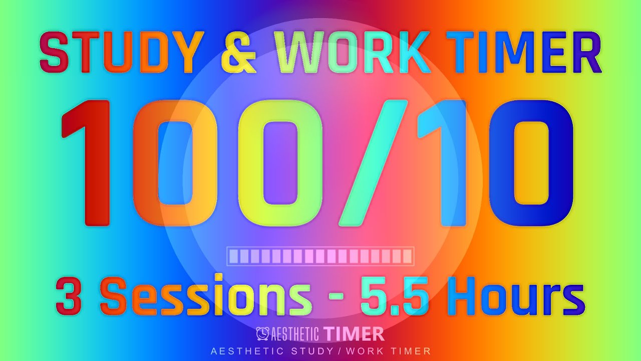 100/10 Silent Pomodoro Timer | No Music Study Session, 3 Sessions ...