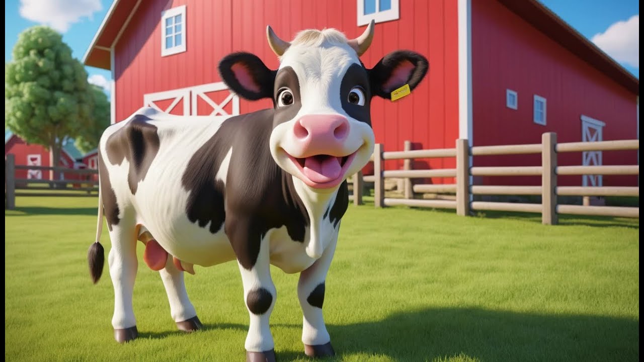 Baby Cow Say Moo Moo Moo | Fun Cow Song for Kids | Mooing Nursery Rhyme ...