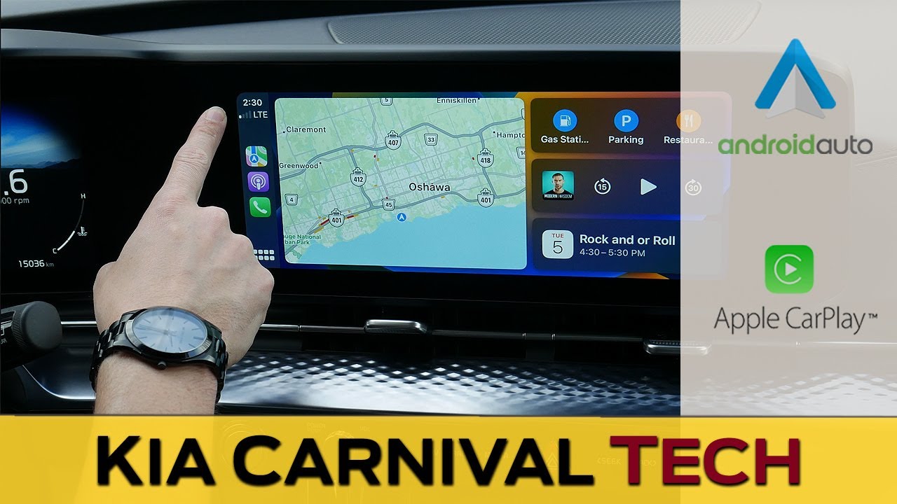 Kia Carnival Media Screen | How to Setup Apple CarPlay and Android Auto ...