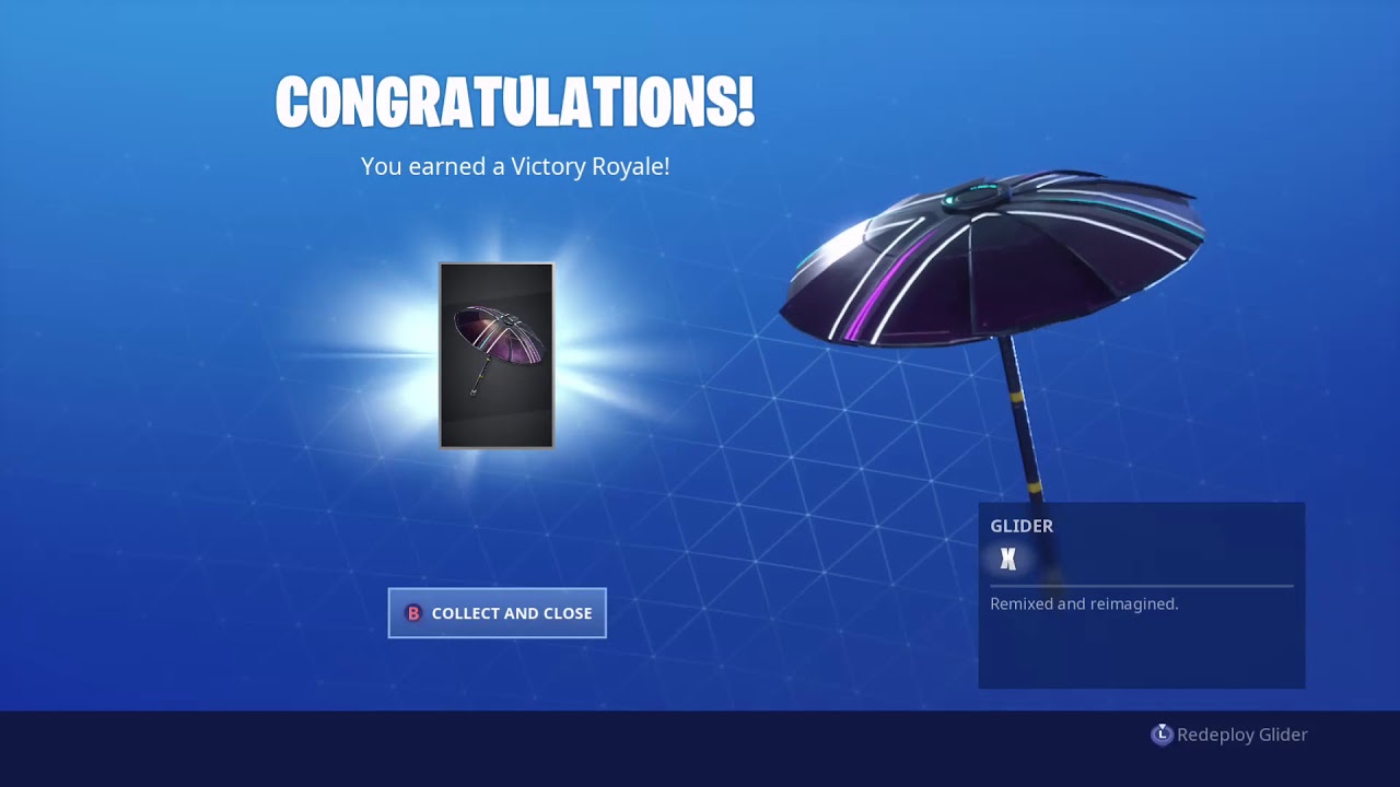 Fortnite Season X Victory Royale Glider - YouTube