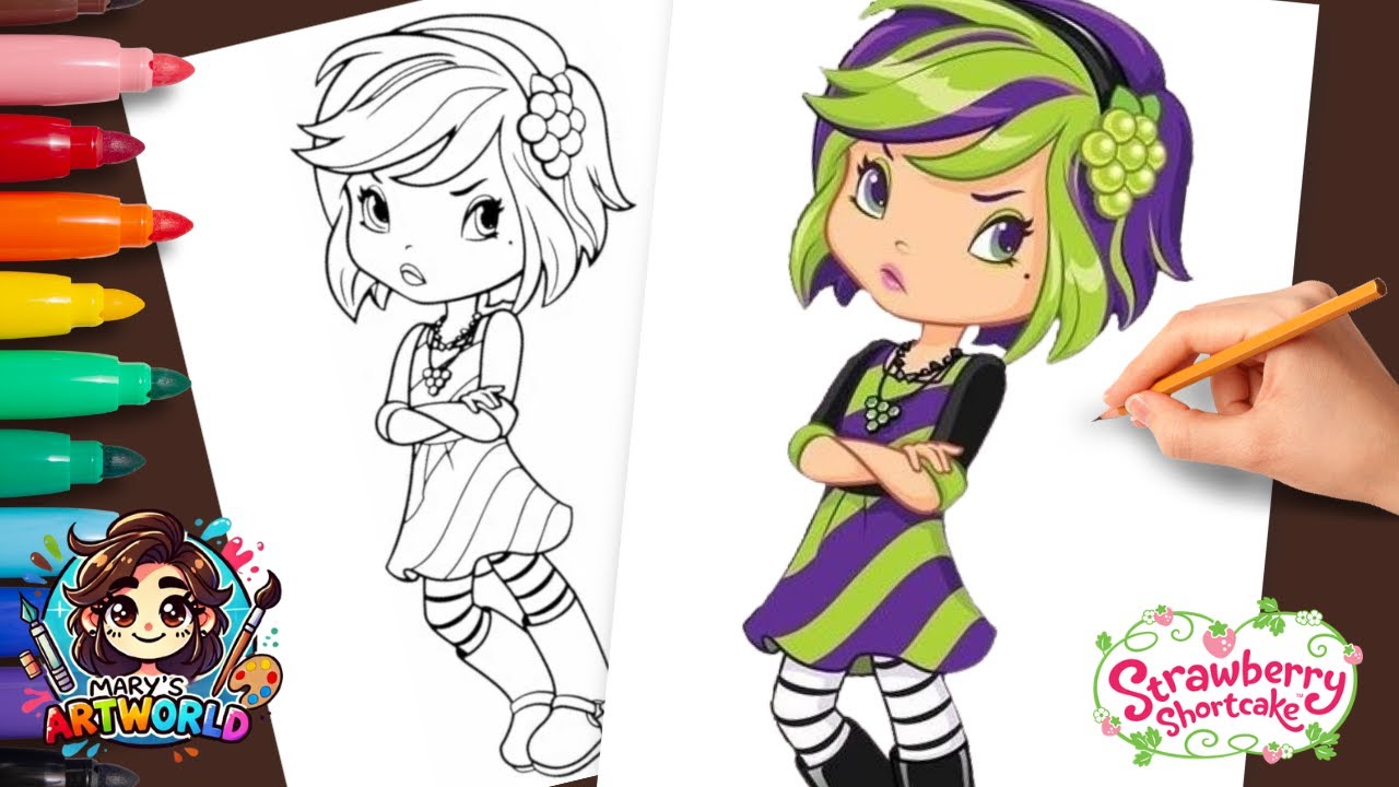 How to Draw Sour Grapes 🍇 | Strawberry Shortcake - YouTube