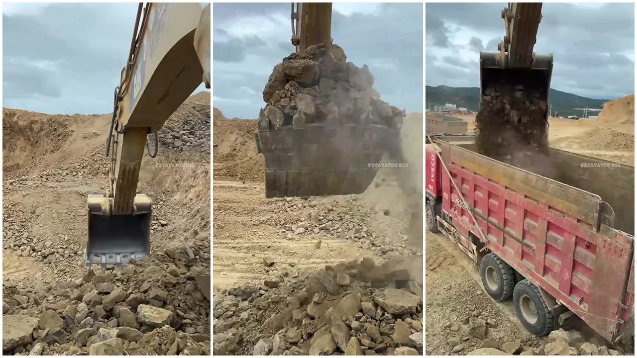 How To Excavators Load Soil Onto Trucks Professionally P406 #satifying ...