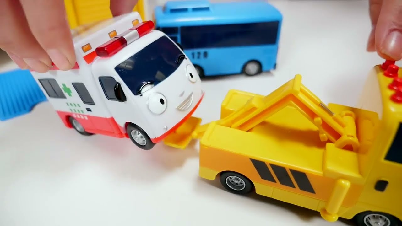 Tayo the Little Bus & toy cars. Kids' videos. - YouTube