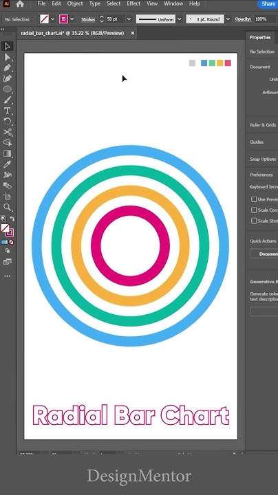How to create 'Radial Bar Chart' in Adobe Illustrator | DesignMentor ...