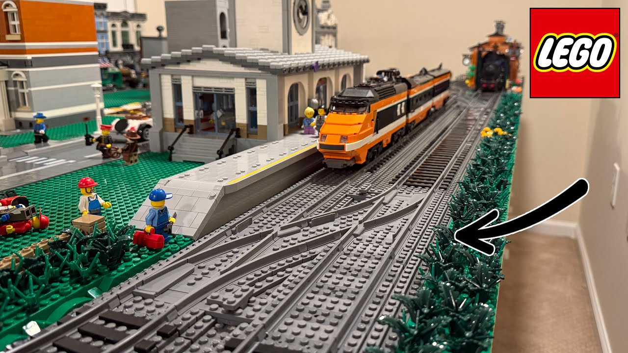 Adding CUSTOM Train Track To The LEGO City! - YouTube